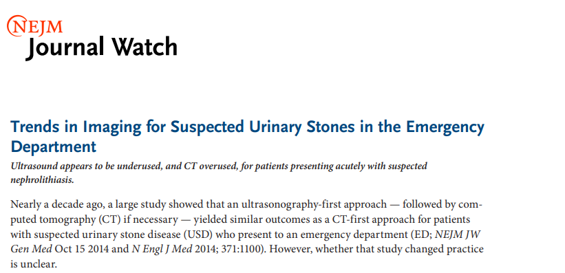 URO_Trends in Imaging for Suspected Urinary Stones in the Emergency ...